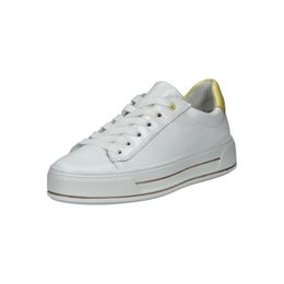 Ara Damen Sneaker "Ara Sneaker Leder", Gr. 40wei&szlig;, gelb, Leder, Schuhe