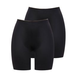Miederhose Conturelle "2er Pack Langbein Miederhose Soft Touch", Damen, Gr. 36, schwarz (schwarz schwarz), Obermaterial: 58% Polyamid PA. 42% Elasthan EL., Unterhosen