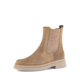 Chelseaboots Gabor "Chelsea Boot", Damen, Gr. 35,5, beige, Schuhe Chelseaboots