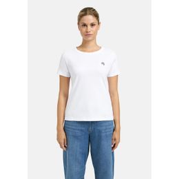 Smith & Soul Rundhalsshirt SMITH & SOUL, Damen, Gr. M, marine, Single Jersey, Material: 100% Baumwolle, bestickt, regular fit normal, Rundhals, eingesetzt gerader Abschluss, Shirts Rundhalsshirt