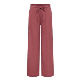 Schlupfhose Only "ONLALTA MW STRING WIDE PANT PNT ZLO", Damen, Gr. L, L&auml;nge 32, apple butter, Web, Obermaterial: 98% Polyester, 2% Elasthan, unifarben, lang, Hosen Schlupfhose, Materialmix, weite Beinform
