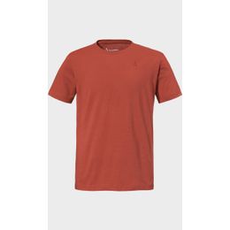 Sch&ouml;ffel Funktionsshirt SCH&Ouml;FFEL "T Shirt Hohberg M", Herren, Gr. 50, rot (5590, rot), Oberstoff: 60% Baumwolle, 40% Polyester, Rundhals, Shirts Funktionsshirt