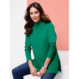 Longshirt Classic Basics "Longshirt", Damen, Gr. 40, gr&uuml;n, 100% Baumwolle, unifarben, Shirts Longshirt