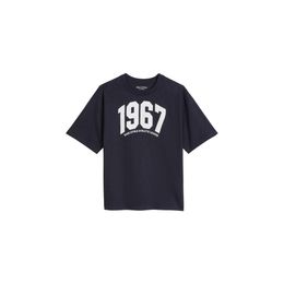 Marc O'Polo T-Shirt MARC O'POLO "mit kontrastfarbenem Brustprint", Jungen, Gr. 176, schwarz navy, Obermaterial: 100% Baumwolle, unifarben, regular fit, Rundhals, Shirts T-Shirt