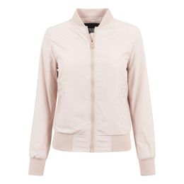 Allwetterjacke Urban Classics "Urban Classics Damen Ladies Light Bomber Jacket", Damen, Gr. L, lightpink, 100% Polyester, unifarben, normal, Rundhals, Jacken