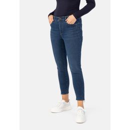 5-Pocket-Jeans STOOKER WOMEN "Rio Denim Strass Skinny Fit Jeans", Damen, Gr. 42, L&auml;nge 26, blau (medium blau), Denim/Jeans, 82% Baumwolle, 17% Polyester, 1% Elasthan, skinny fit 7/8-L&auml;nge, Jeans 5-Pocket-Jeans, Skinny Fit Casual Clean Wash Denim Jeans Magic Shape Effekt f&uuml;r Damen