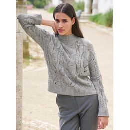 include - Pullover mit Kaschmir, grau, Gr. 48 / XL - Schurwolle