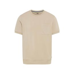 Rundhalspullover Brax "Style SULLY", Herren, Gr. XXXL (58/60), beige, 82% Baumwolle, 18% Polyester, Rundhals, Pullover Rundhalspullover
