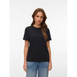 V&eacute;ro Moda T-Shirt VERO MODA "VMPAULINA SS T-SHIRT 2-PACK JRS", Damen, Gr. L, schwarz pack:balsam gr&uuml;n, Jersey, Obermaterial: 100% Baumwolle, unifarben, regular fit normal, Rundhals, Shirts T-Shirt, Baumwolle, regular fit