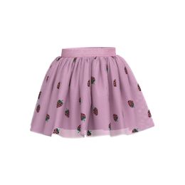 Minirock name it "NMFVABOS SKIRT", M&auml;dchen, Gr. 92, pirouette aop:stawberries, T&uuml;ll, Obermaterial: 100% Polyester, bedruckt, mini, R&ouml;cke Minirock