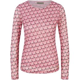 Uta Raasch - Mesh-Shirt mit Rundhals-Ausschnitt, ros&eacute;, Gr. 48 / XL