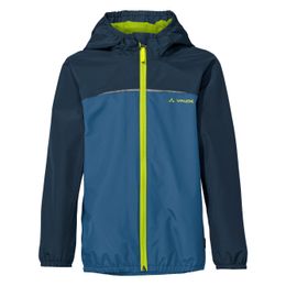 Regenjacke Vaude "KIDS TURACO JACKET III", M&auml;dchen, Gr. 98, blau (ultramarine), Web, Obermaterial: 100% Polyester, colorblocking, hoch geschlossener Ausschnitt, eingesetzt elastischer Bund, Jacken Regenjacke, f&uuml;r Kinder, atmungsaktiv, winddicht, wasserdicht
