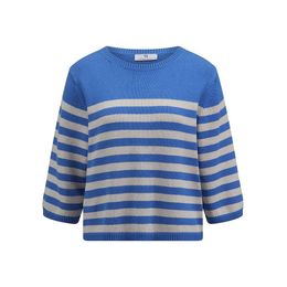 Peter Hahn - Rundhals-Pullover, blau, Gr. 48 / XL - Baumwolle