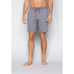 JOOP! Shorts JOOP "Leisure", Herren, Gr. L, N-Gr, cornflower aop lava smoke, Jersey, Obermaterial: 100% Baumwolle, bequem kniefrei, Hosen Shorts, mit allover Cornflower-Print, seitlichen Eingrifftaschen