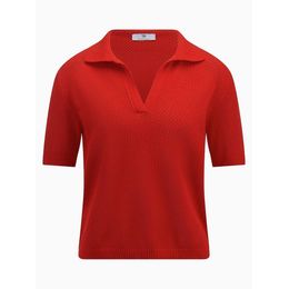 Peter Hahn - Polo-Pullover, rot, Gr. 48 / XL - Baumwolle