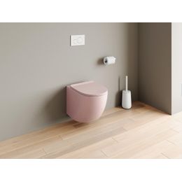 Vente-unique Wand-WC aus Keramik ohne Flansch - Rosa matt - JAVOINE 11077010