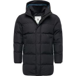 Wintermantel Ragwear "Nortday", Herren, Gr. XXL (56), schwarz, Obermaterial: 100% Polyester. Innenfutter: 100% Polyester. Wattierung: 100% Polyester, gerade ca. Mitte Oberschenkel, hoch geschlossener Ausschnitt, &Auml;rmel ohne &Auml;rmelschlitz Rippb&uuml;ndchen, M&auml;ntel Wintermantel, Wasserdichter Winter Steppmantel mit Kapuze