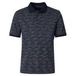 Poloshirt Casamoda "Casamoda Polo-Shirt gestreift", Herren, Gr. L, dunkelblau, 80% Baumwolle, 20% Polyester, Shirts