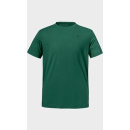 Sch&ouml;ffel Funktionsshirt SCH&Ouml;FFEL "T Shirt Buchberg M", Herren, Gr. 56, 6995, gr&uuml;n, Oberstoff: 60% Baumwolle, 40% Polyester, Rundhals, Shirts Funktionsshirt