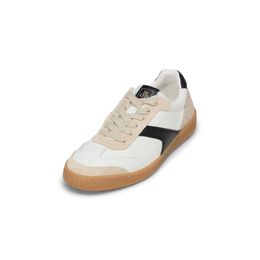 Marc O'Polo Sneaker MARC O'POLO "mit edlem Rindleder", Herren, Gr. 43, wei&szlig;, schwarz, Obermaterial: 89% Leder (Rind), 11% Polyurethan, unifarben, Schuhe Sneaker