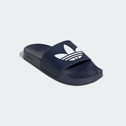 Badesandale adidas originals "LITE ADILETTE", Herren, Gr. 42, blau (collegiate navy, cloud wei&szlig;, collegiate navy), Synthetik, clean, Schuhe Schlappen Badelatschen Pantolette, Badelatschen