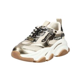 Sneaker Steve Madden "Steve Madden Sneaker Lederimitat", Damen, Gr. 37, bronze, Lederimitat, Schuhe Sneaker
