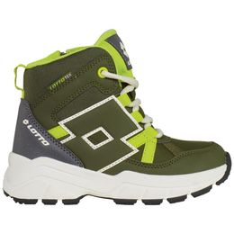 Outdoorwinterstiefel Lotto, Kinder, Gr. 37, olive, lime, Synthetik, mehrfarbig, Schuhe Outdoorwinterstiefel, - mit praktischem Rei&szlig;verschluss auf der Innenseite