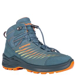 Wanderschuh Lowa "ZIRROX II GTX MID JR", Kinder, Gr. 35, petrol, mango, Synthetik, Textil, Schuhe Wanderschuh, wasserdicht, winddicht,atmungsaktiv dank GORE-TEX Membrane