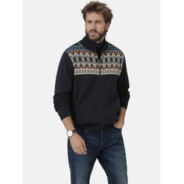 Strickjacke Babista "Strickjacke STILINI", Herren, Gr. 58, blau (dunkelblau), Obermaterial: 50% Baumwolle CO. 50% Polyacryl PAN., Strickjacken Strickjacke