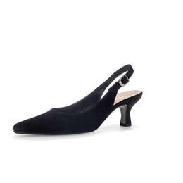 Slingpumps Gabor "Slingpumps", Damen, Gr. 40,5, schwarz, Schuhe Slingpumps
