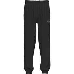Jogger Pants "MONOGRAM SLEEP JOGGER PANT", Herren, Gr. L (52), N-Gr, schwarz, Web, Obermaterial: 95% Baumwolle, 5% Elasthan, Calvin Klein Underwear, unifarben, regular fit lang, Hosen, Regular fit mit elastischem Bund