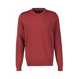 Strickpullover Lerros "Crewneck Strickpullover", Herren, Gr. L, scandinavian rot, 100% Baumwolle, Pullover Strickpullover, Weicher Strick-Pullover, Rundhalsausschnitt, lange &Auml;rmel, pflegeleicht