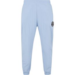 Stoffhose Karl Kani "Karl Kani Herren KM241-046-1 Karl Kani OG Trackpants", Herren, Gr. M, US-Gr&ouml;&szlig;en, light blau, 100% Polyamid, unifarben, normal, Hosen Stoffhose