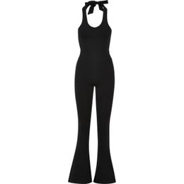 Jumpsuit Urban Classics "Urban Classics Damen", Damen, Gr. L, US-Gr&ouml;&szlig;en, schwarz, 95% Baumwolle, 5% Elasthan, unifarben, Overalls Jumpsuit