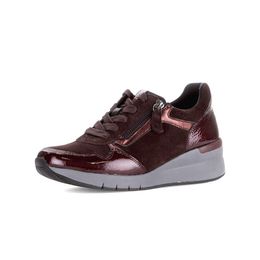 Sneaker Gabor "Sneaker low", Damen, Gr. 38,5, rot, Schuhe Sneaker