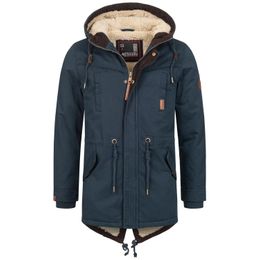 Winterjacke Alessandro Salvarini "ASMenara", Herren, Gr. S (48), blau (navy), Obermaterial: 100% Baumwolle; Innenseite: 100% Polyester; Wattierung: 100% Polyester, Jacken Winterjacke, mit warmem Teddyfell
