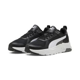 Sneaker Puma "Trinity 2 LT Sneakers Jugendliche", Damen, Gr. 38,5, schwarz, wei&szlig; cool schwarz gray, Obermaterial: Synthetik, Textil. Futter: Textil. Innensohle: Textil. Laufsohle: Synthetik, Gummi, Schuhe Sneaker