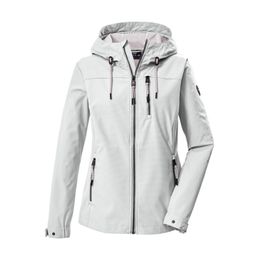 G.I.G.A. by Killtec Softshelljacke "GS 111 WMN SFTSHLL JCKT", Damen, Gr. 50, naturwei&szlig;, Oberseite: 100% Polyester;R&uuml;ckseite: 100% Polyester;Futter: 100% Polyester, G.I.G.A. DX BY KILLTEC, Jacken Softshelljacke, Atmungsaktive, wasserabweisende Damenjacke mit verstellbarer Kapuze