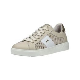 Sneaker Nero Giardini "Nero Giardini Sneaker Leder", Damen, Gr. 37, beige, Leder, Schuhe Sneaker