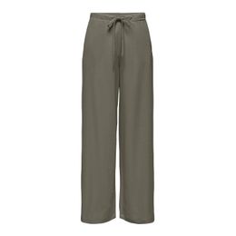 Schlupfhose Only "ONLSAKURA LOOSE PULL UP PANTS WVN", Damen, Gr. L, N-Gr, smokey olive, Web, Obermaterial: 55% Viskose, 45% Nylon, unifarben, loose fit lang, Hosen Schlupfhose, Viskosemischung, loose fit