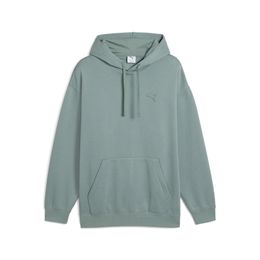 Kapuzenpullover Puma "Essentials Elevated Hoodie Erwachsene", Damen, Gr. XS, gr&uuml;n (gr&uuml;n moon), Obermaterial: 34% Polyester, 66% Baumwolle; Kapuzenfutter: 100% Baumwolle; Rippe: 3% Elasthan, 97% Baumwolle, relaxed fit, Pullover Kapuzenpullover