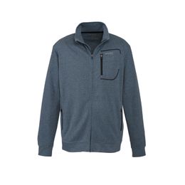 Sweatjacke Stooker Men "SIDNEY Sweatjacke Sportjacke", Herren, Gr. L, blau (urban blau meliert), Sweatware, 55% Polyester, 45% Baumwolle, regular fit, ohne Ausschnitt, Sweatjacken Sweatjacke, Sportjacke Stehkragen Regular Fit f&uuml;r Herren