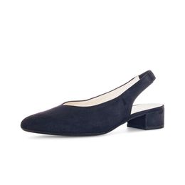 Slingpumps Gabor "Slingpumps", Damen, Gr. 38, blau, Schuhe Slingpumps