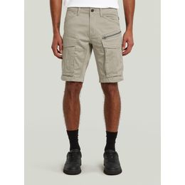 G-Star Raw Shorts G-STAR "Rovic Zip Regular Shorts", Herren, Gr. 27, elephant skin, Obermaterial: 97% Baumwolle, 3% Elasthan, Hosen Shorts