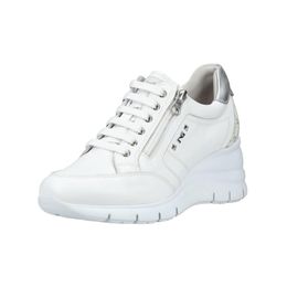 Sneaker Nero Giardini "Nero Giardini Sneaker Leder", Damen, Gr. 38, wei&szlig;, Leder, Schuhe Sneaker