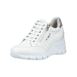 Sneaker Nero Giardini "Nero Giardini Sneaker Leder", Damen, Gr. 37, wei&szlig;, Leder, Schuhe Sneaker