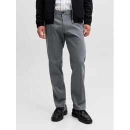 Jack & Jones Chinohose JACK & JONES "JPSTKANE DYLAN CHINO", Herren, Gr. 30, L&auml;nge 34, castlerock, Web, Obermaterial: 98% Baumwolle, 2% Elasthan, unifarben, regular fit kn&ouml;chellang, Hosen Chinohose