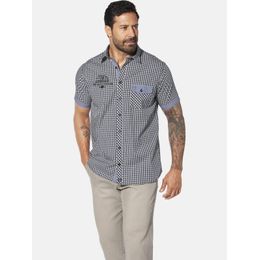 Kurzarmhemd Jan Vanderstorm "Kurzarmhemd GHOTIN", Herren, Gr. 3XL, weit, wei&szlig; (wollwei&szlig; kariert), Obermaterial: 100% Baumwolle CO., Hemden