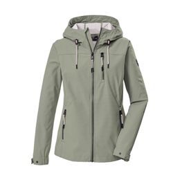 G.I.G.A. by Killtec Softshelljacke "GS 111 WMN SFTSHLL JCKT", Damen, Gr. 50, dunkelgr&uuml;n, Oberseite: 100% Polyester;R&uuml;ckseite: 100% Polyester;Futter: 100% Polyester, G.I.G.A. DX BY KILLTEC, Jacken Softshelljacke, Atmungsaktive, wasserabweisende Damenjacke mit verstellbarer Kapuze