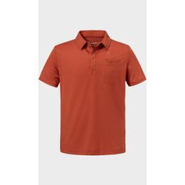 Sch&ouml;ffel Poloshirt SCH&Ouml;FFEL "Polo Shirt Ramseck M", Herren, Gr. 48, 5590, rot, Oberstoff: 77% Polyester, 18% Lyocell, 5% Elasthan, V-Ausschnitt, Shirts